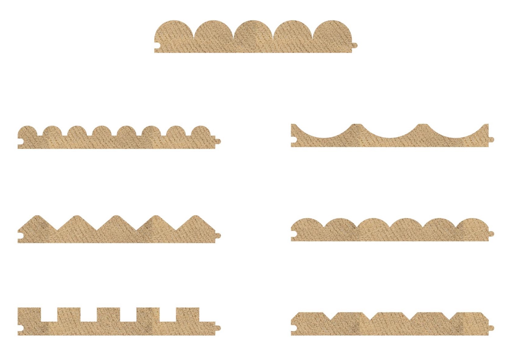 Tambour Trim - Solid wood tongue and groove wall paneling